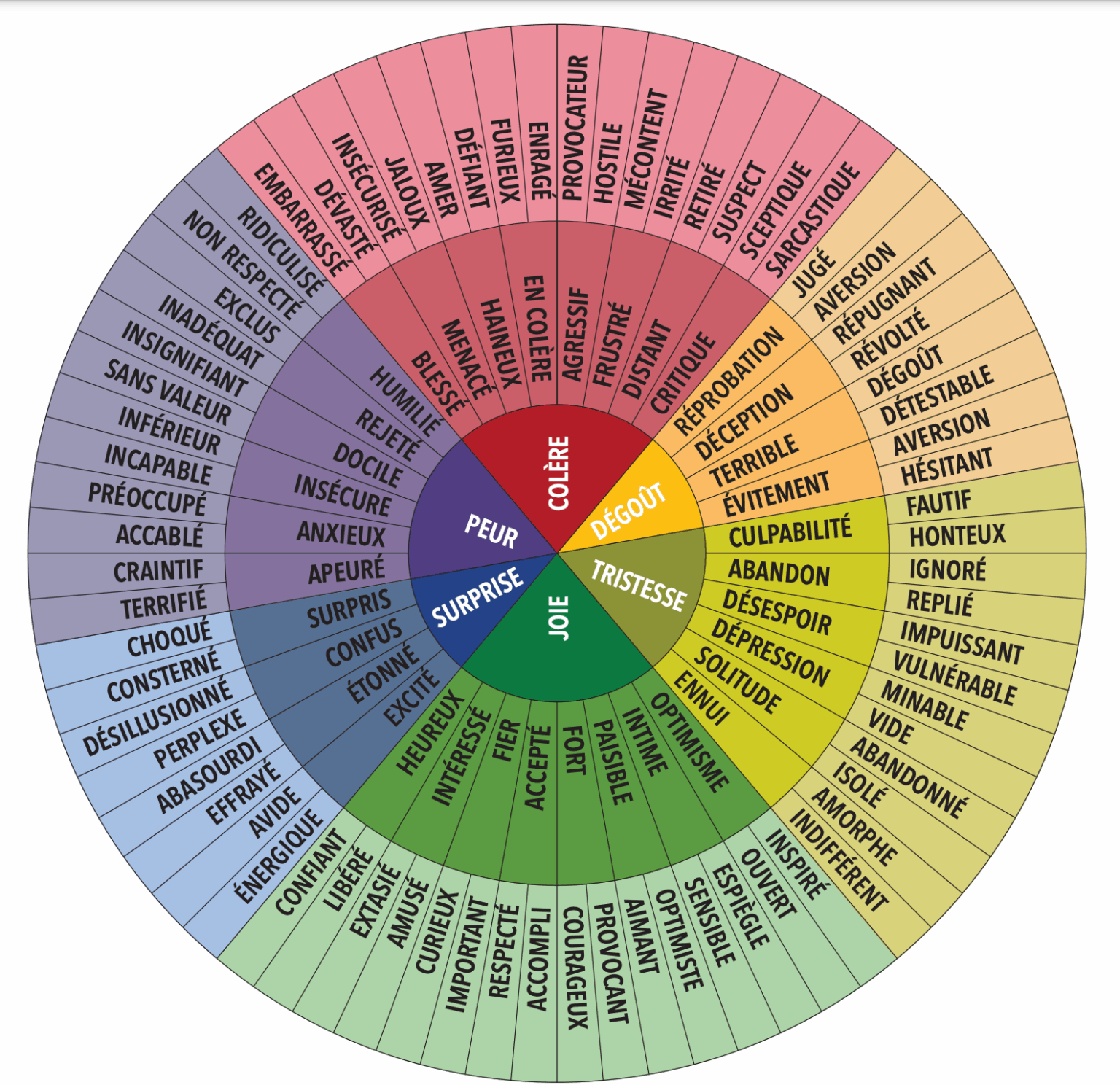 La roue des émotions, un outil puissant pour identifier ses émotions ...